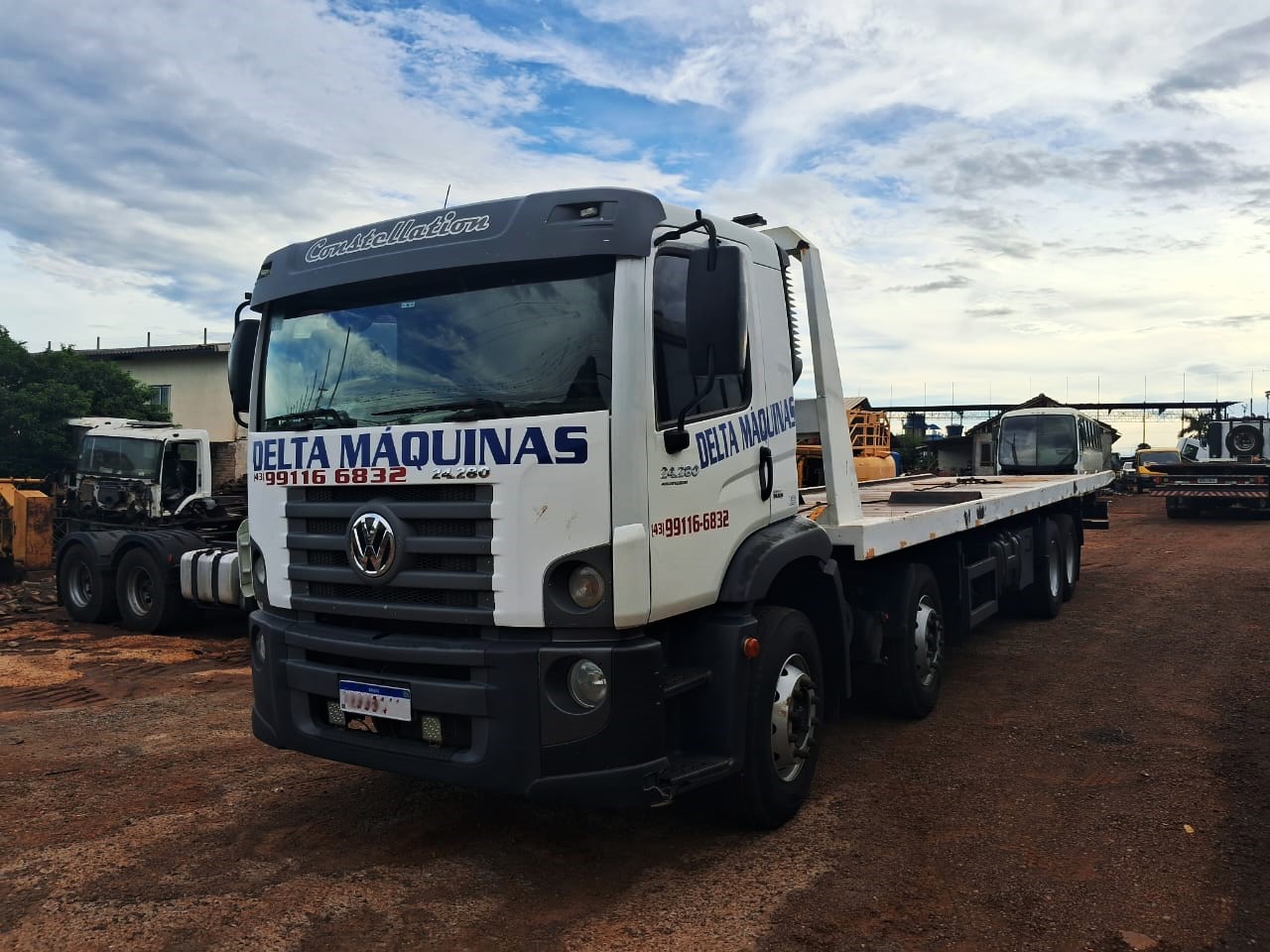 Caminhão Bitruck VW Costellation 24.280 Com Plataforma 11 Metros Ano ...